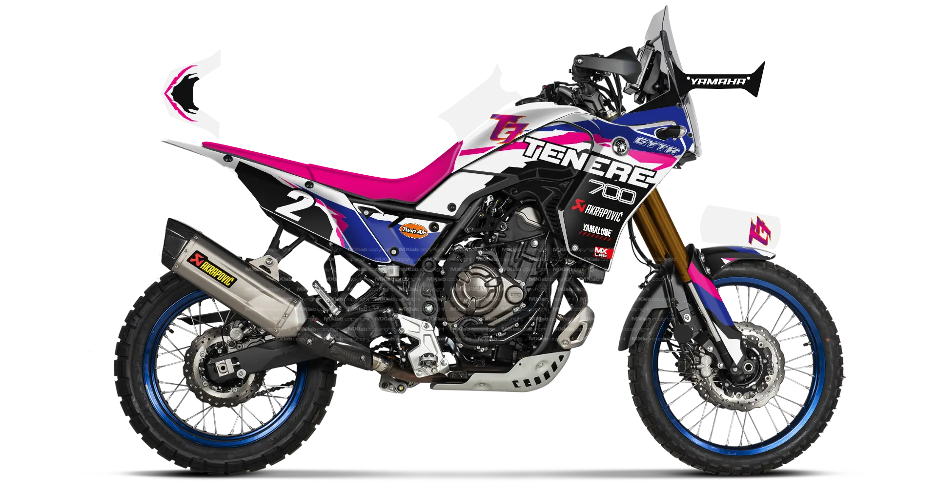 Yamaha Ténéré 700 VINTAGE Graphics Kit - Customizable Trail – MXlab
