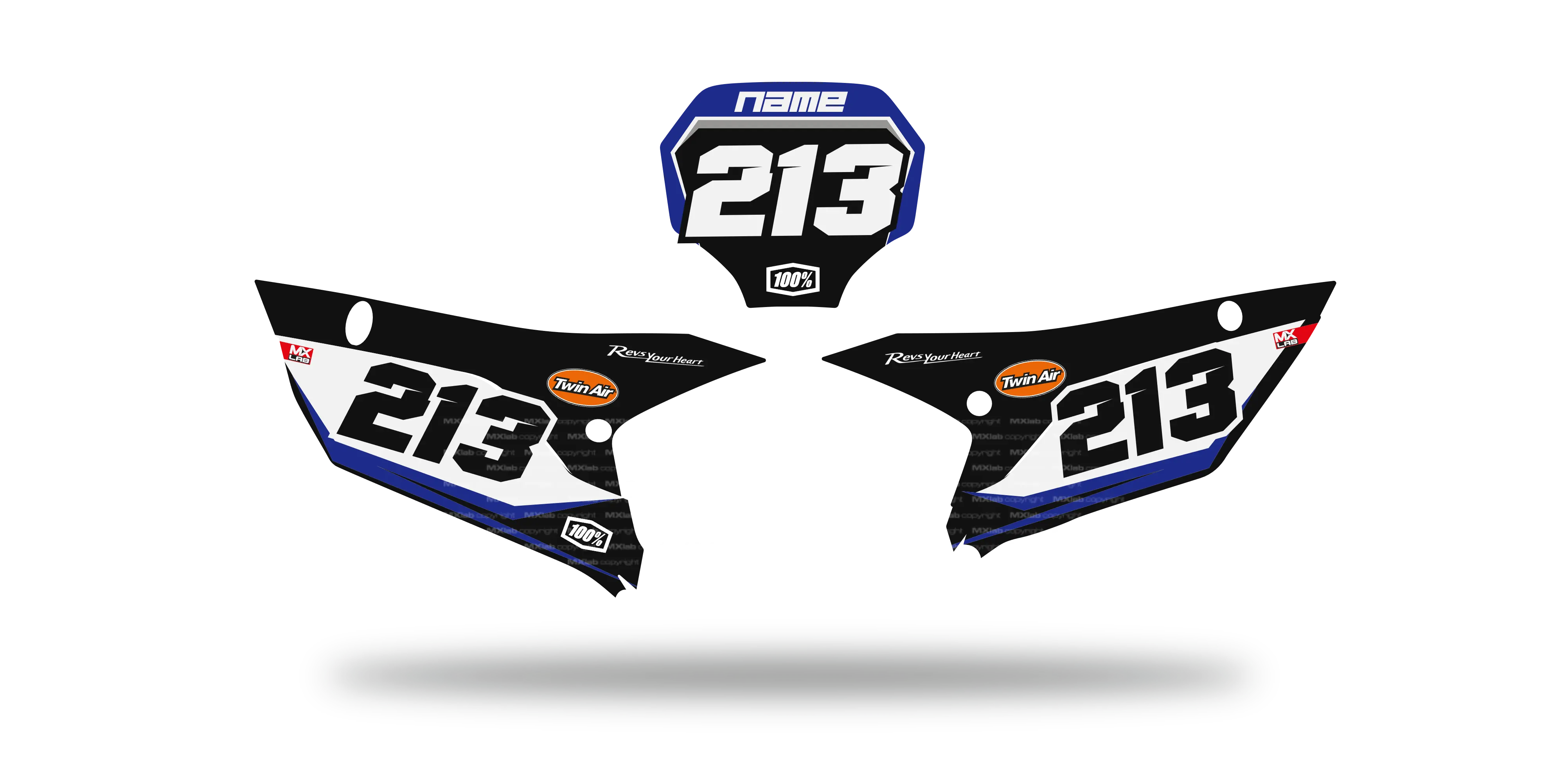 Yamaha YZF Number Boards LAB2 - Motocross & Enduro customizable – MXlab