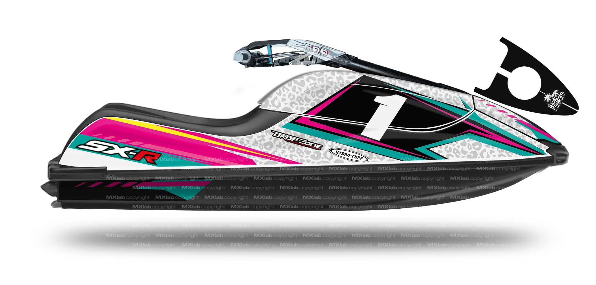 Kit déco jetski Kawasaki SXR 800 LAB1 WHITE – Personnalisable – MXlab