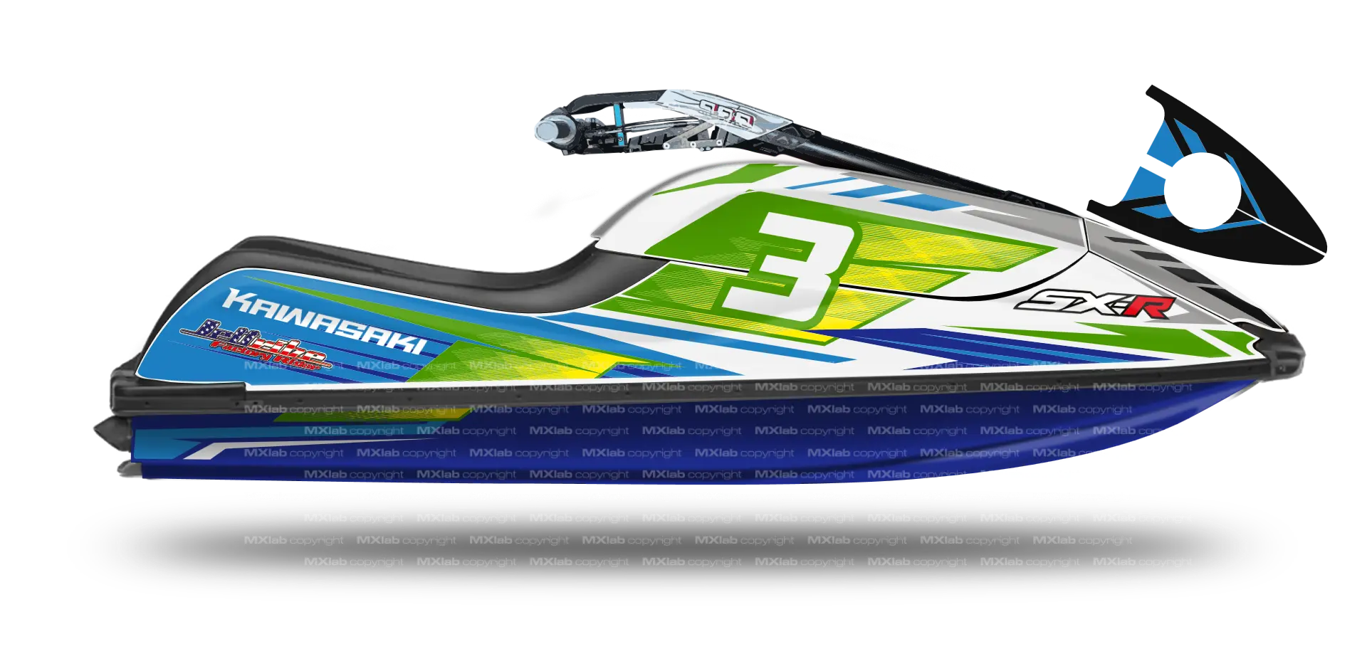 Kit déco jetski Kawasaki SXR 800 LAB3 – Personnalisable – MXlab