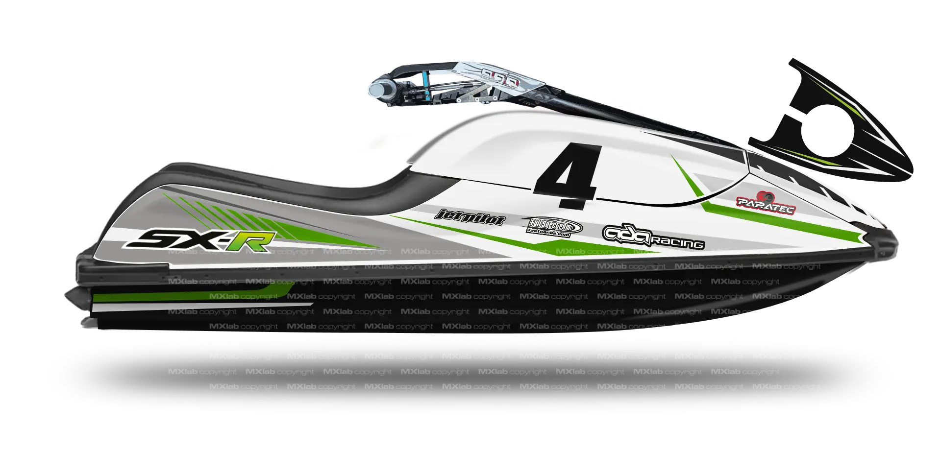 Kit déco jetski Kawasaki SXR 800 LAB4 WHITE – Personnalisable – MXlab