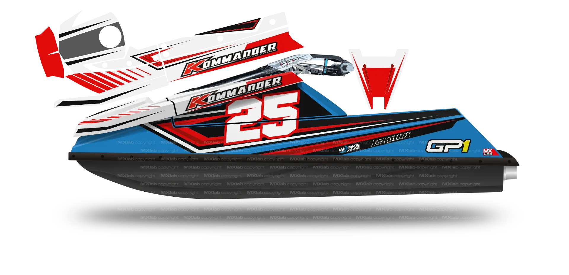 Customizable Jetski Graphics Kit Kommander GP1R – LAB3 – MXlab