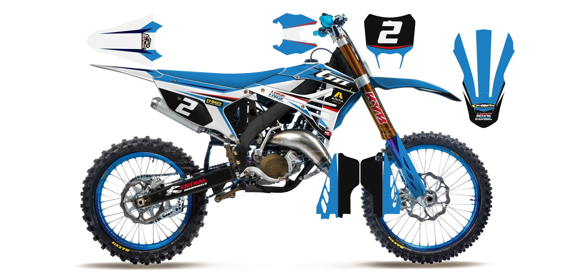TM LAB2 Graphics Kit - Customizable Motocross & Enduro – MXlab